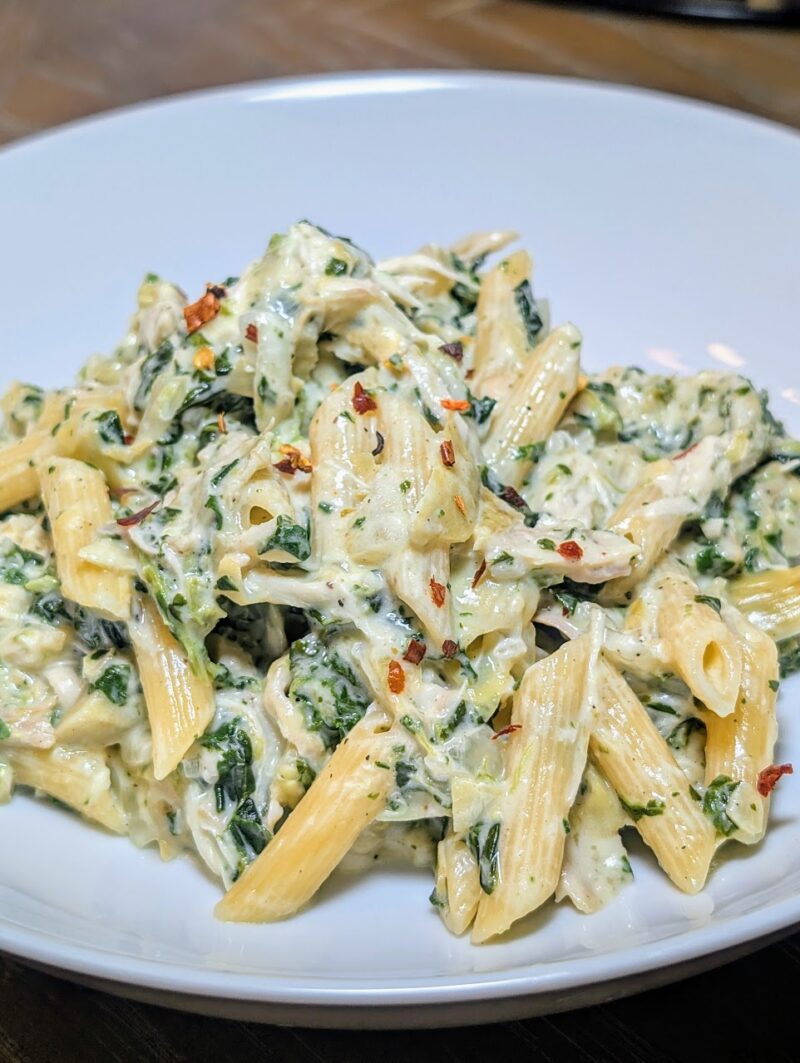 Artichoke Spinach & Chicken Penne - Renee's Kitchen Quest